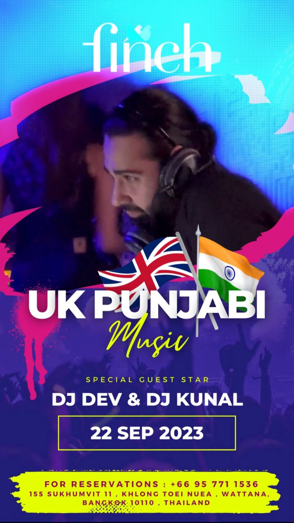 Megatix - The Finch Bangkok : UK Punjabi Night Party Feat. DJ DEV & DJ ...