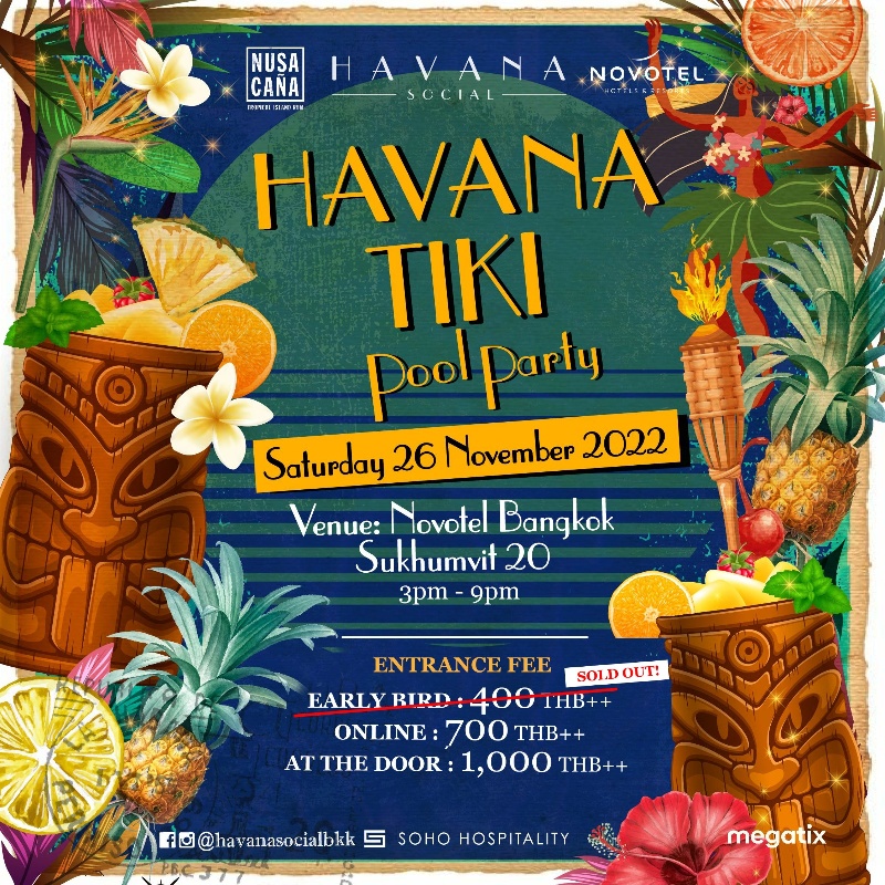Megatix - Havana Tiki Pool Party | Saturday, November 26 2022