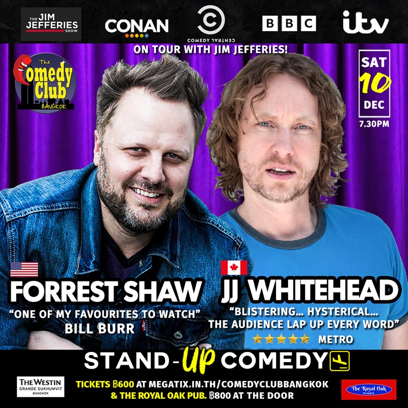 Megatix - Stand-Up Comedy - FORREST SHAW & JJ WHITEHEAD (Conan, Jim ...