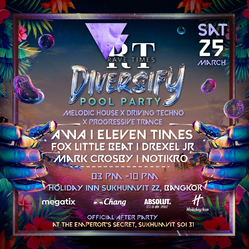 Megatix - Diversify, Pool Party by Rave Times @Holiday Inn (Techno ...