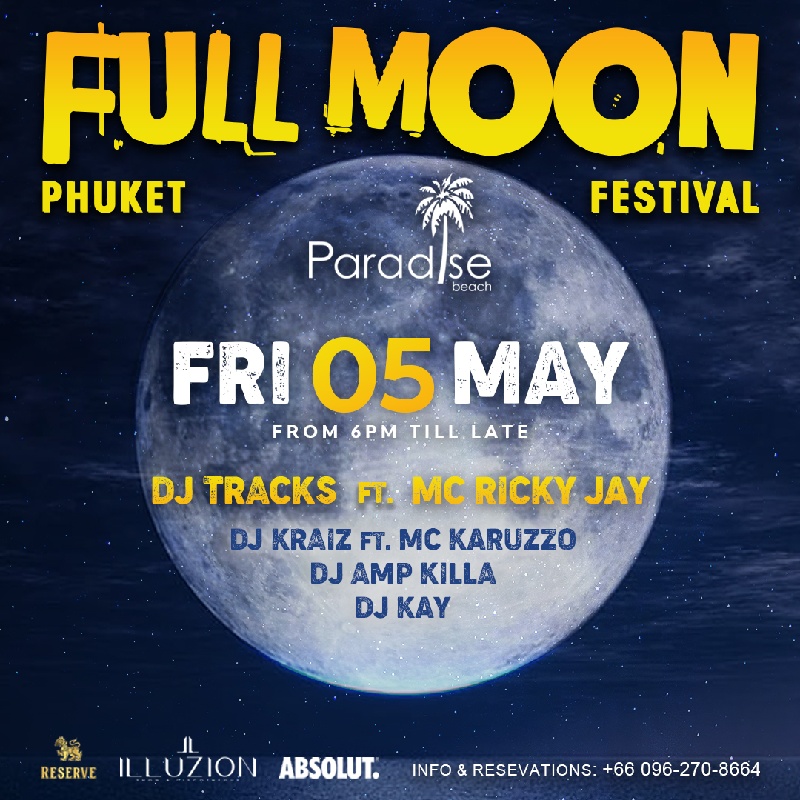 Megatix - FULL MOON FESTIVAL at Paradise Beach Phuket