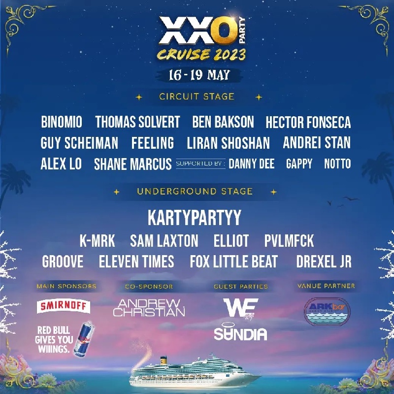 Megatix - XXO Party Cruise 2023 -The Magical Sea, Techno Rave
