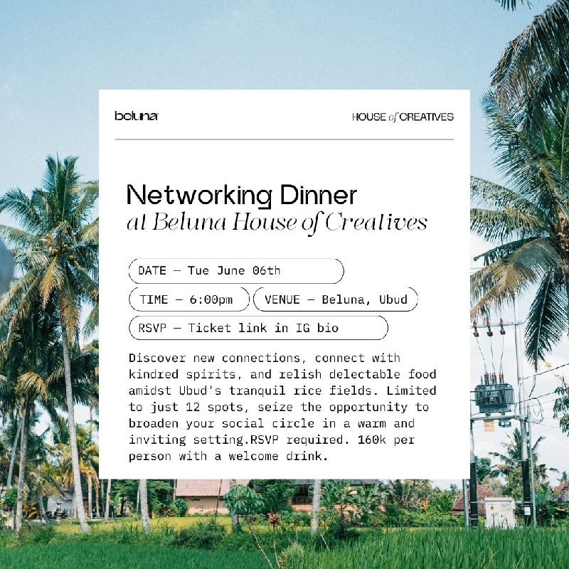 Megatix - Networking Dinner at Beluna House of Creatives