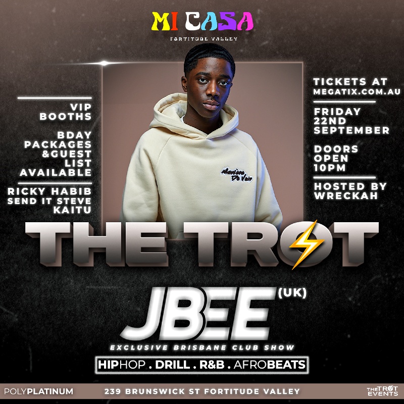 Megatix - JBEE AT THE TROT (Exclusive Brisbane Show)