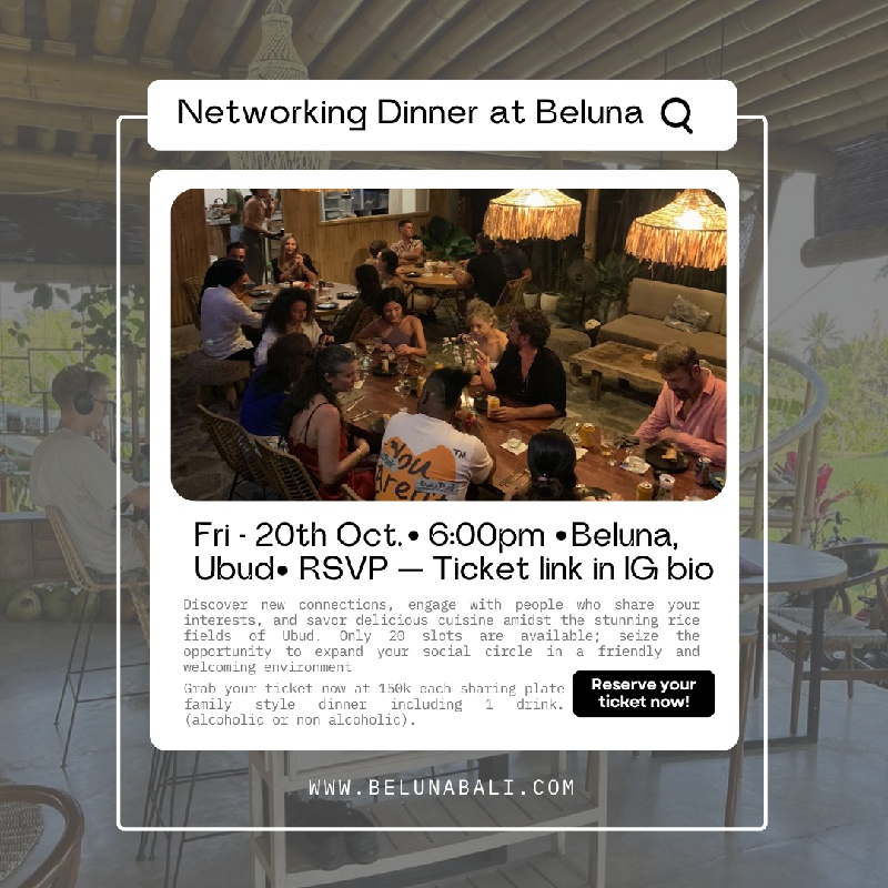 Megatix - Networking Dinner at Beluna Bali