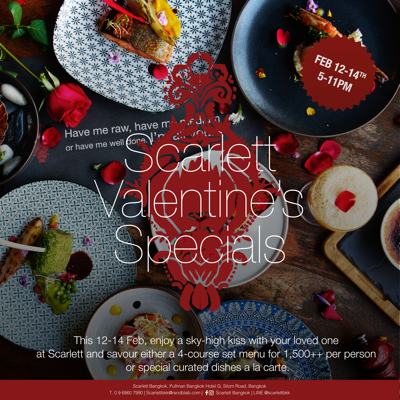 Megatix - Scarlett Valentine's Specials | 4-course set menu for 2 at ...